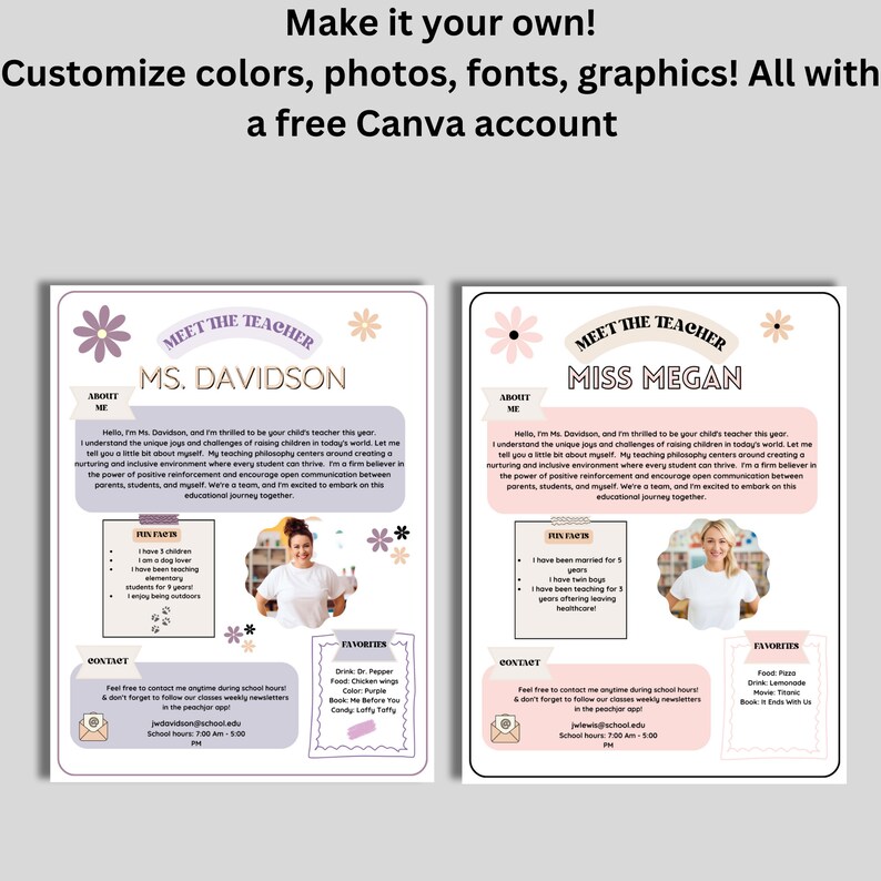 Meet the Teacher Editable Template, Teacher Introduction Flyer ...