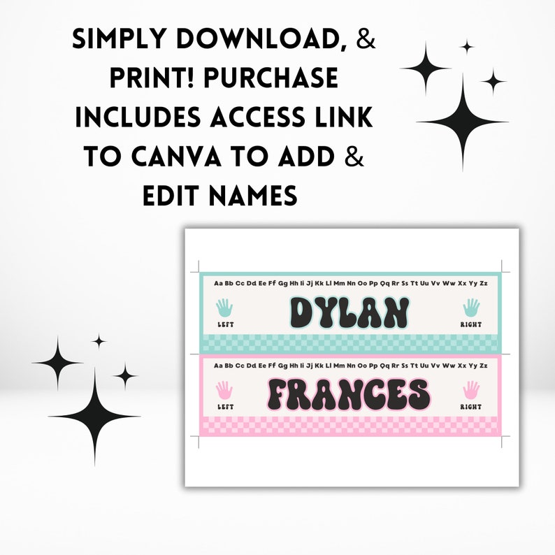 Student Desk Name Labels Editable Classroom Printables Student Name ...