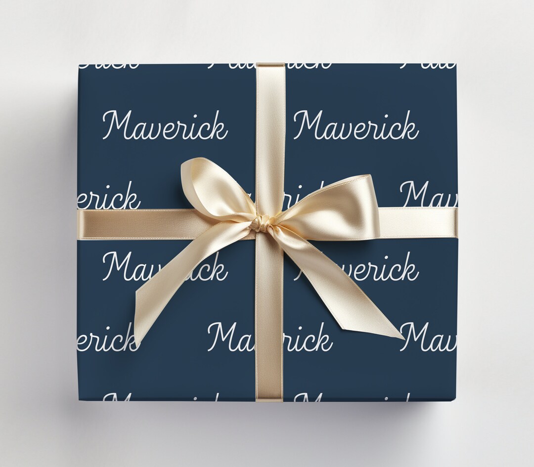 Personalized Navy Blue Wrapping Paper Solid Color Wrapping Paper ...