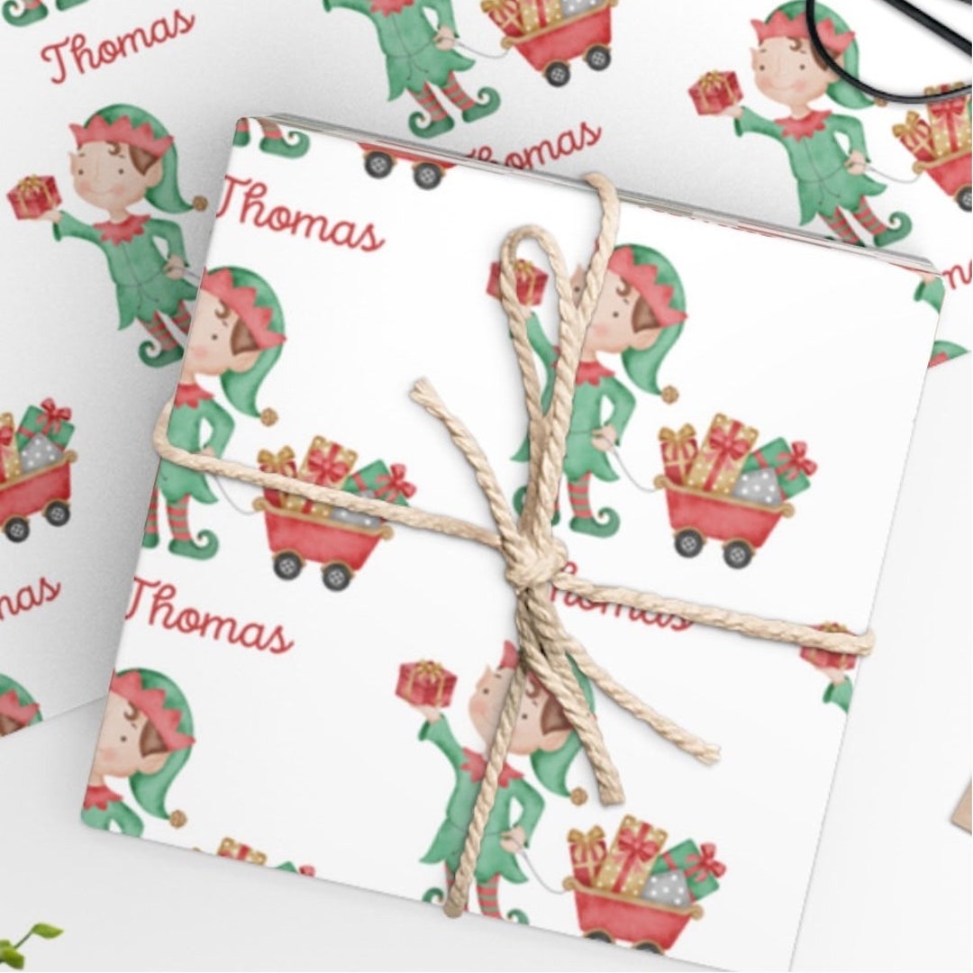 Elf Personalized Christmas Wrapping Paper Santa's Elves Christmas ...