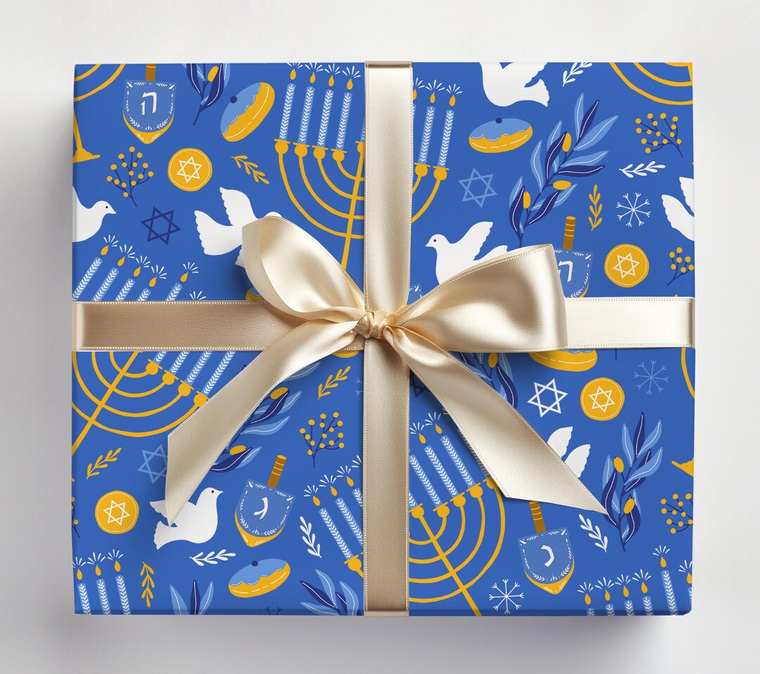 Hanukkah Wrapping Paper Hanukkah Gifts - Etsy