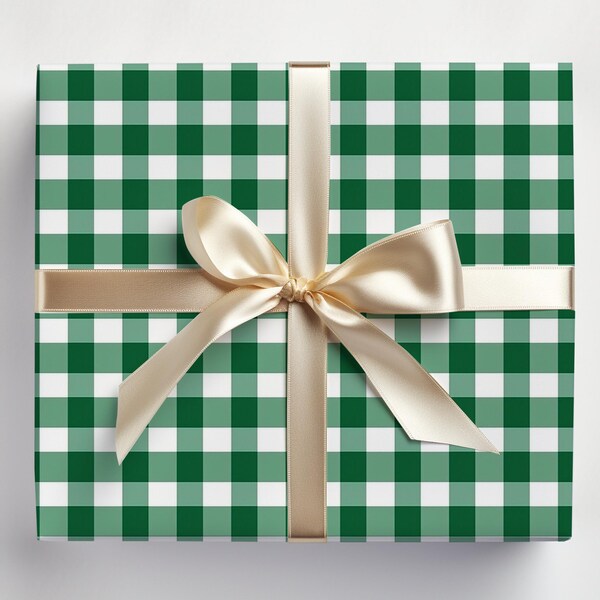 Green and White Wrapping Paper - Etsy