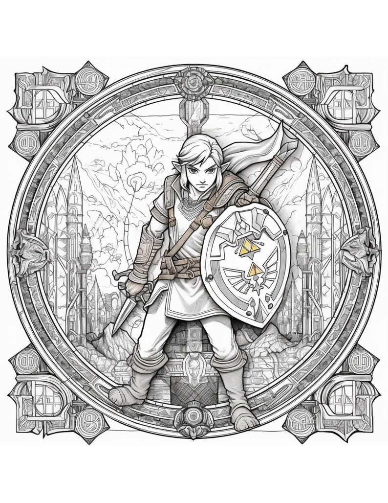 Fun Past Time Legend of Zelda Coloring Pages, Link Princess Zelda ...