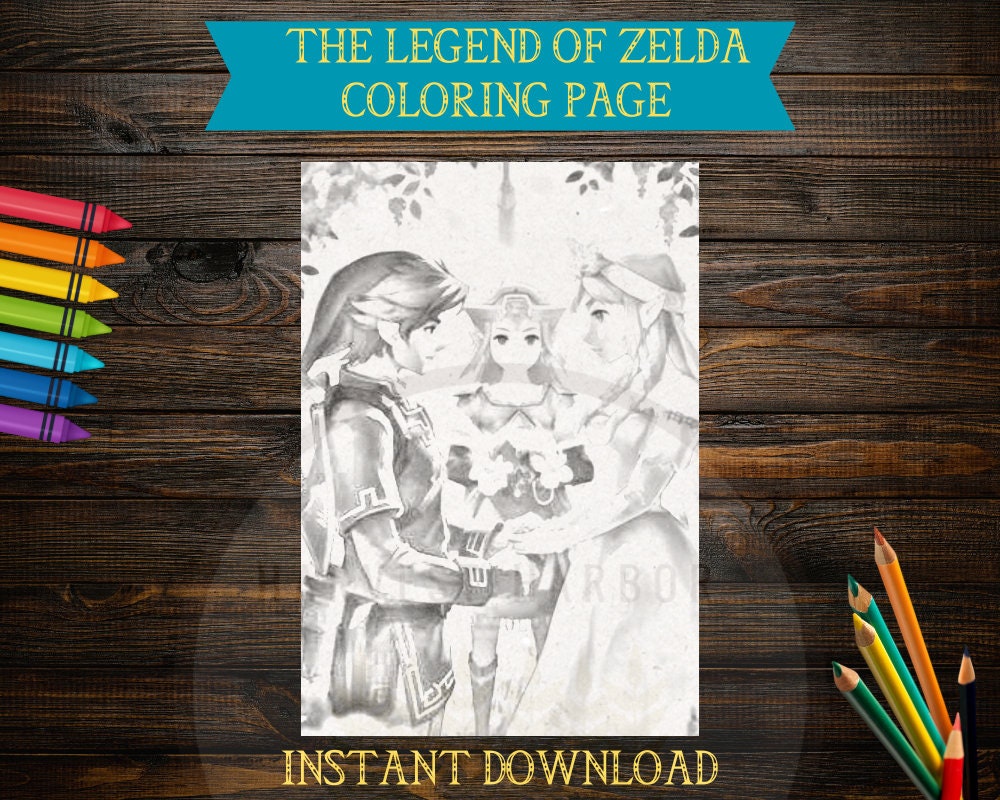 Fun Past Time Legend of Zelda Coloring Pages, Link Princess Zelda ...