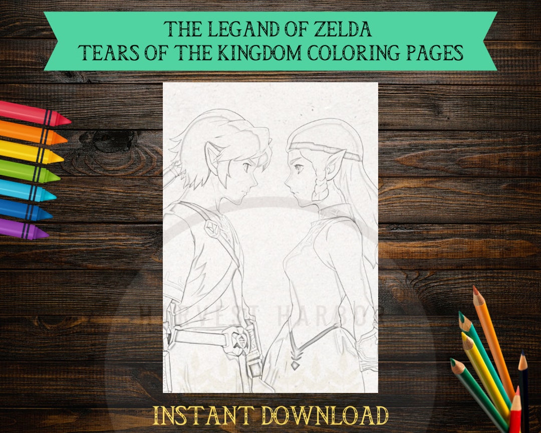 Fun Past Time Legend of Zelda Tears of the Kingdom Coloring Pages ...