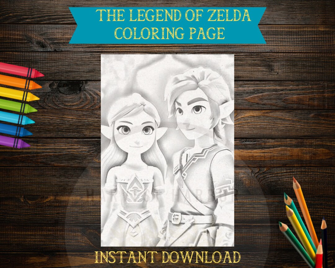Fun Past Time Legend of Zelda Coloring Pages, Link Princess Zelda ...