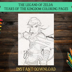 Fun Past Time Legend of Zelda Tears of the Kingdom 15 Coloring Pages ...