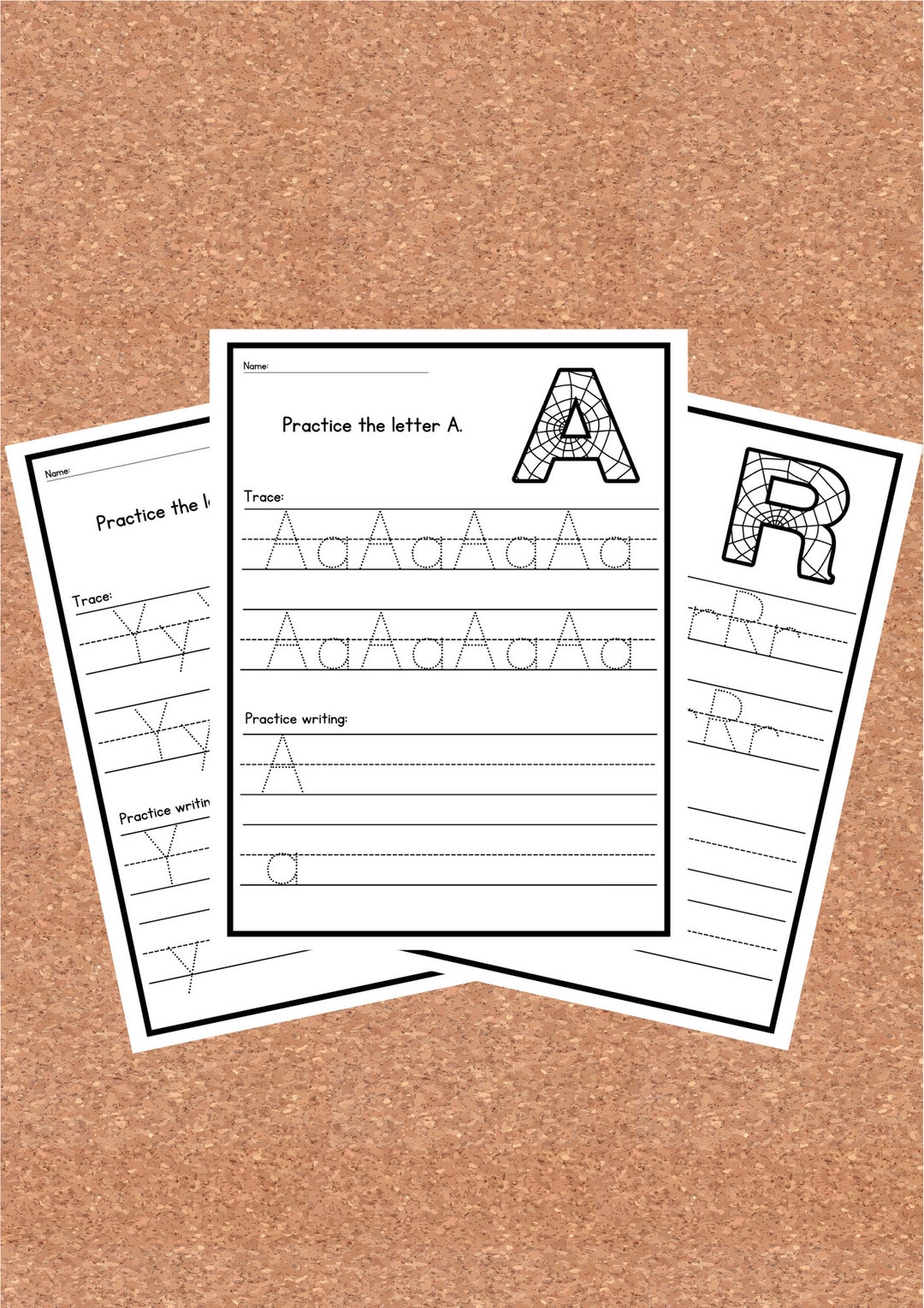 26 Printable My Alphabet Practice Work Book PDF Worksheets. Preschool ...