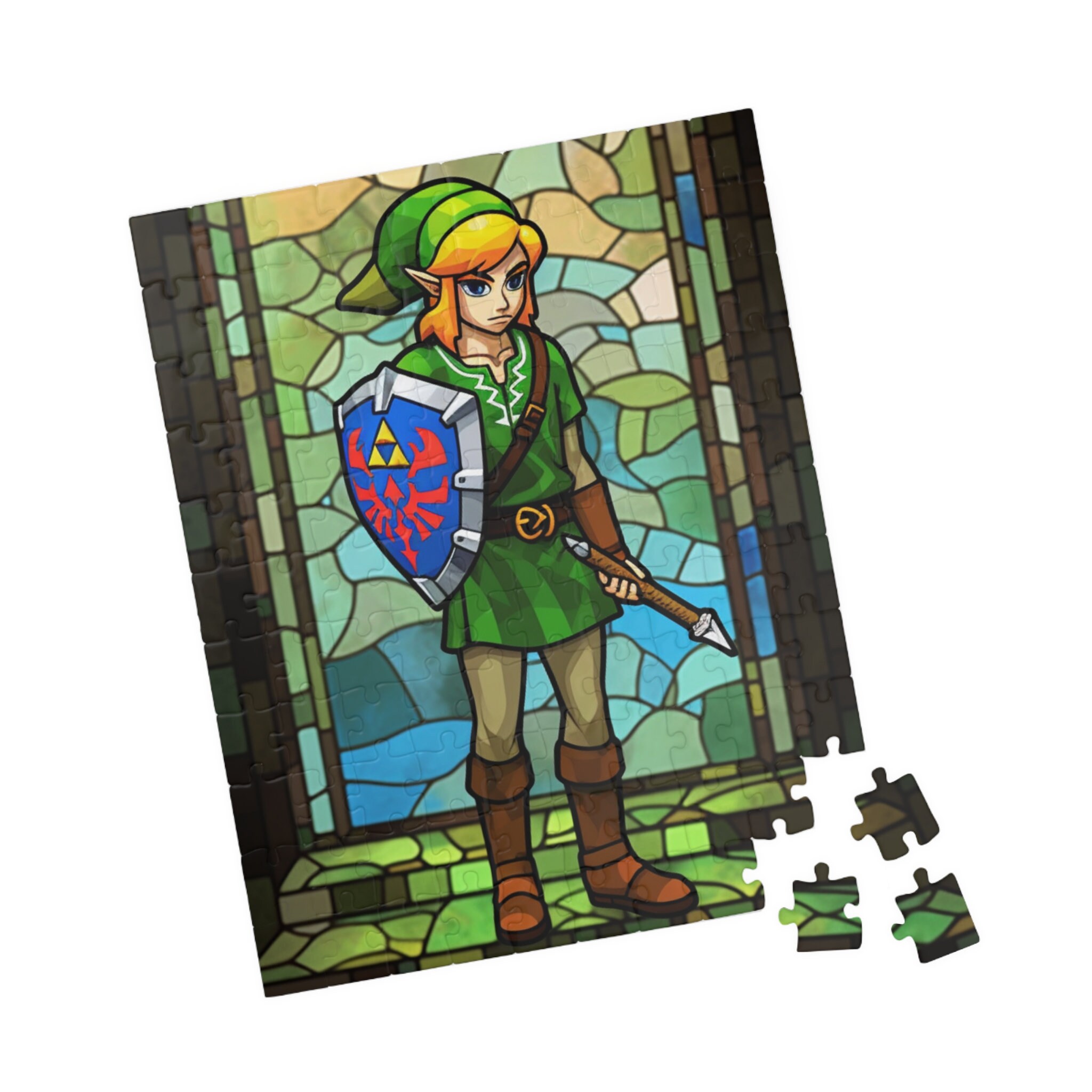 Legend of Zelda Botw Totk Stained Glass Jigsaw Puzzle 120 - Etsy UK