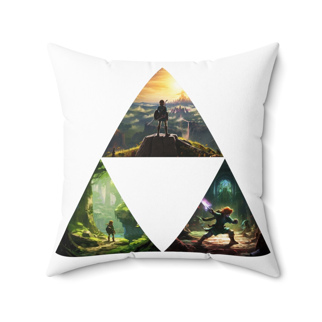 Breath of the Wild Pillow, Custom the Legend of Zelda Logo Square ...