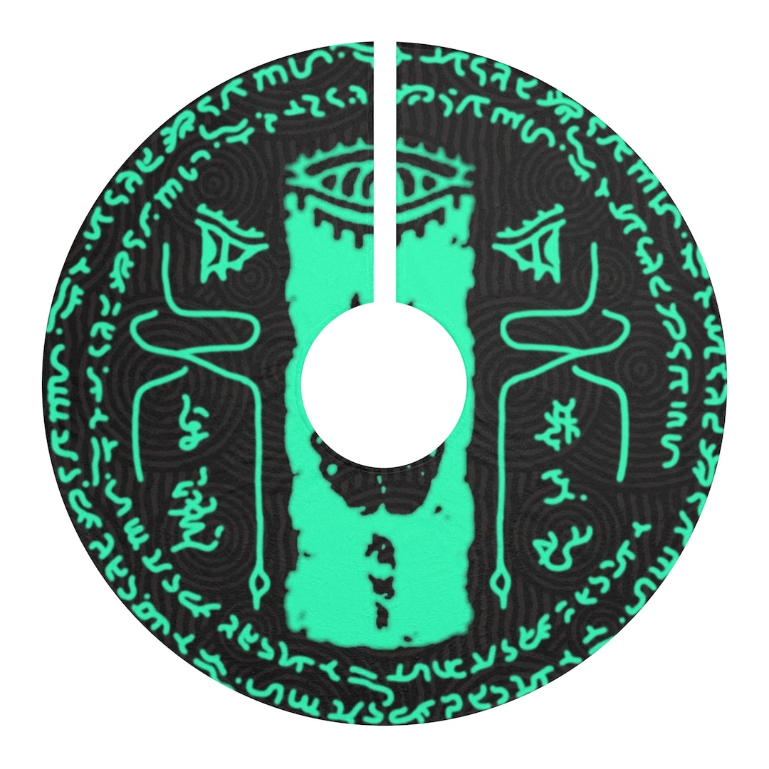 The Legend of Zelda Totk Unique Zonai Symbol Christmas Tree Skirts ...