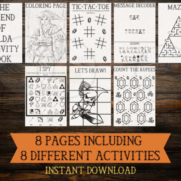 Legend of Zelda Coloring Book - Etsy