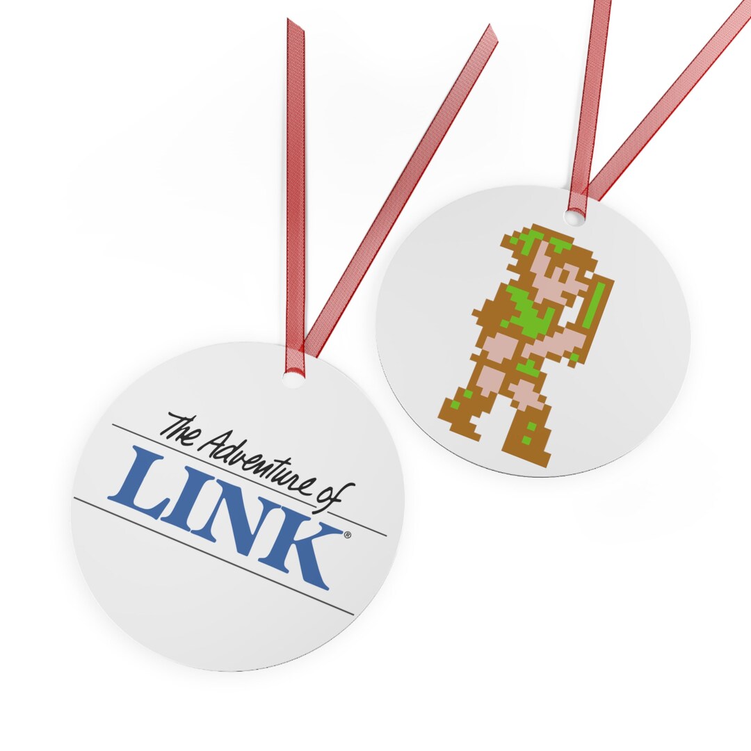 Retro Link the Legend of Zelda the Adventures of Link Metal Ornaments ...