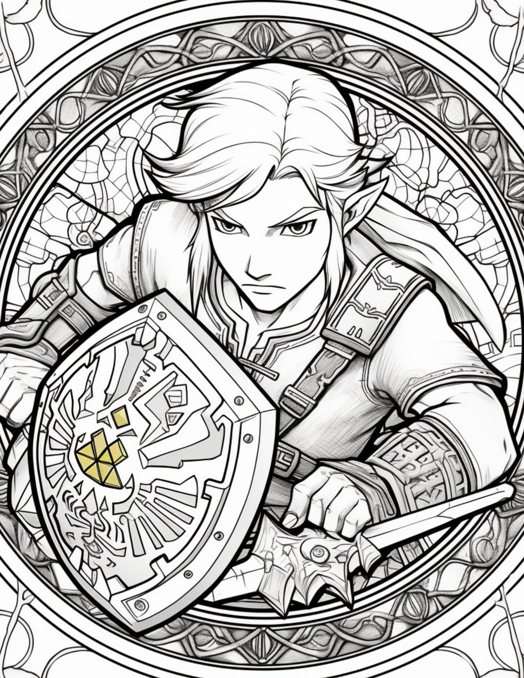 Fun Past Time Legend of Zelda Coloring Pages Link Princess - Etsy