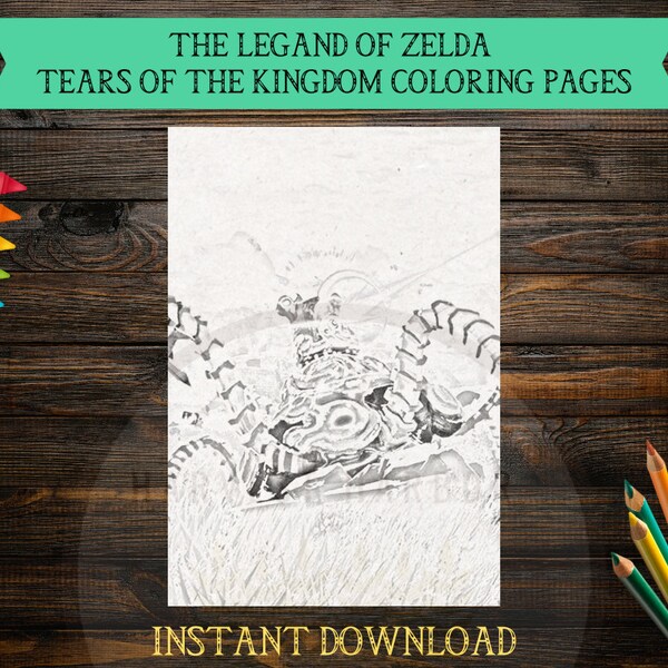 Breath of the Wild Coloring Pages - Etsy