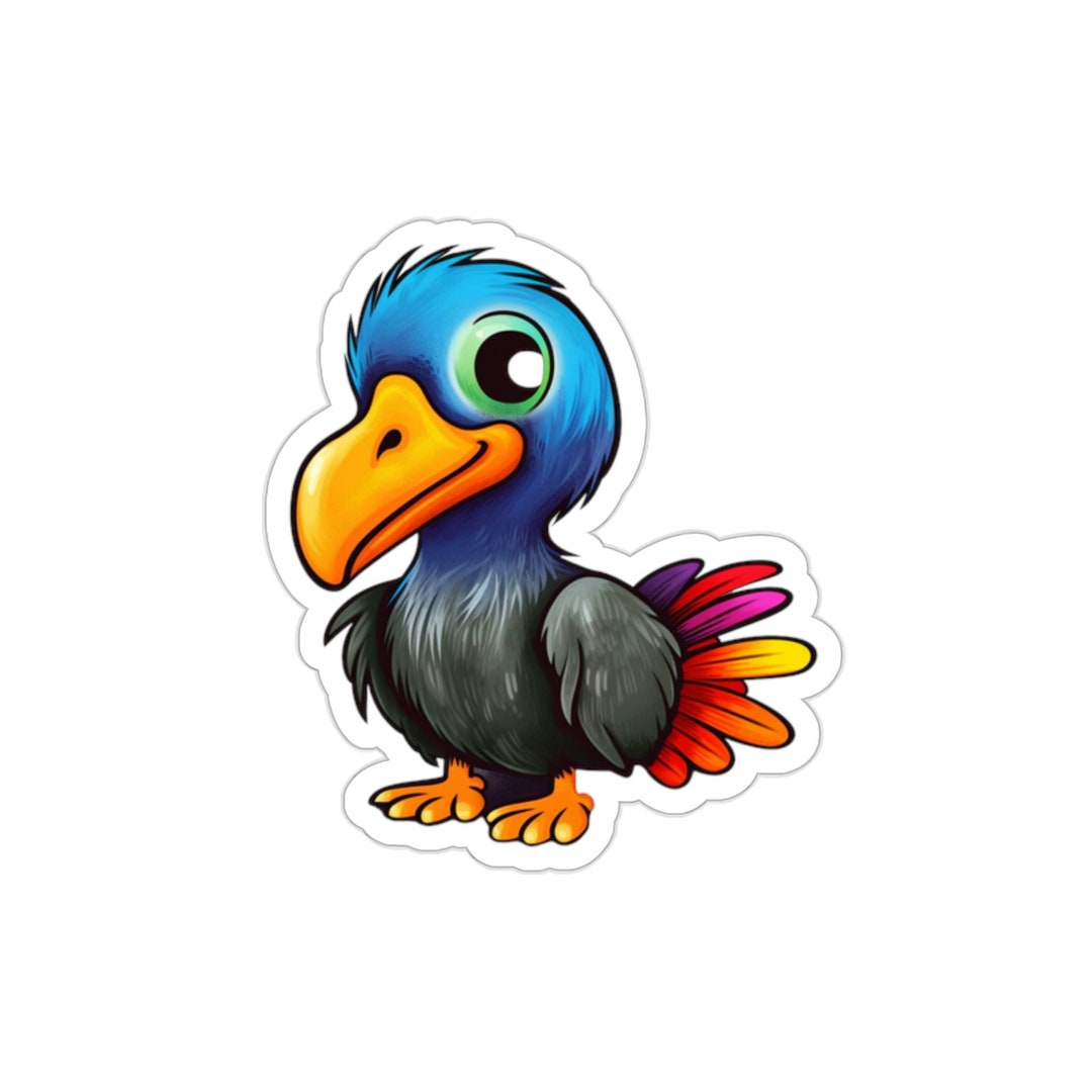 Cute Fun Dodo Bird Stickers, Unique Funny Dodo Die Cut Sticker, One of ...