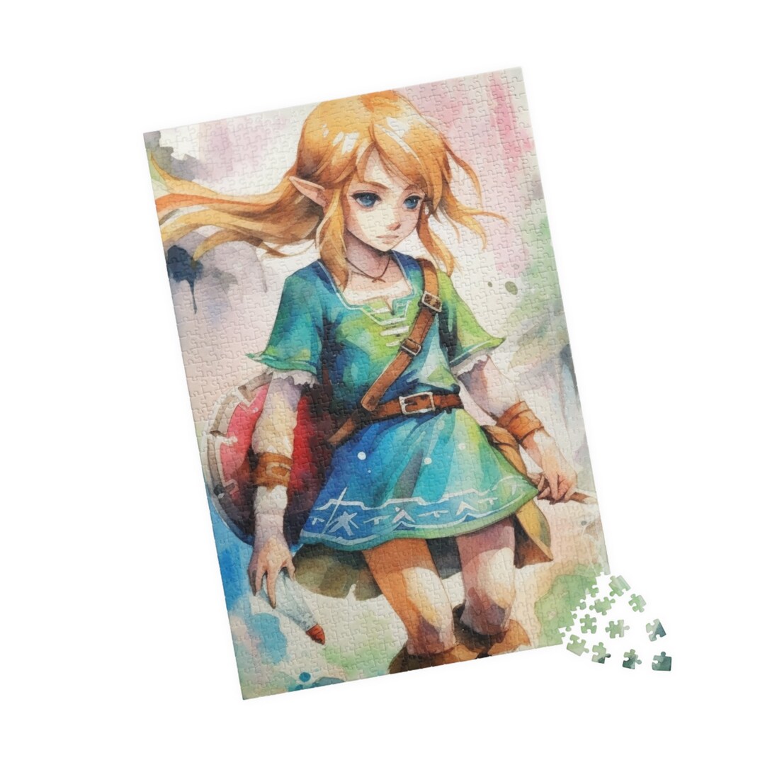 Legend of Zelda Botw Totk Watercolor Zelda Jigsaw Puzzle 120, 252, 500 ...