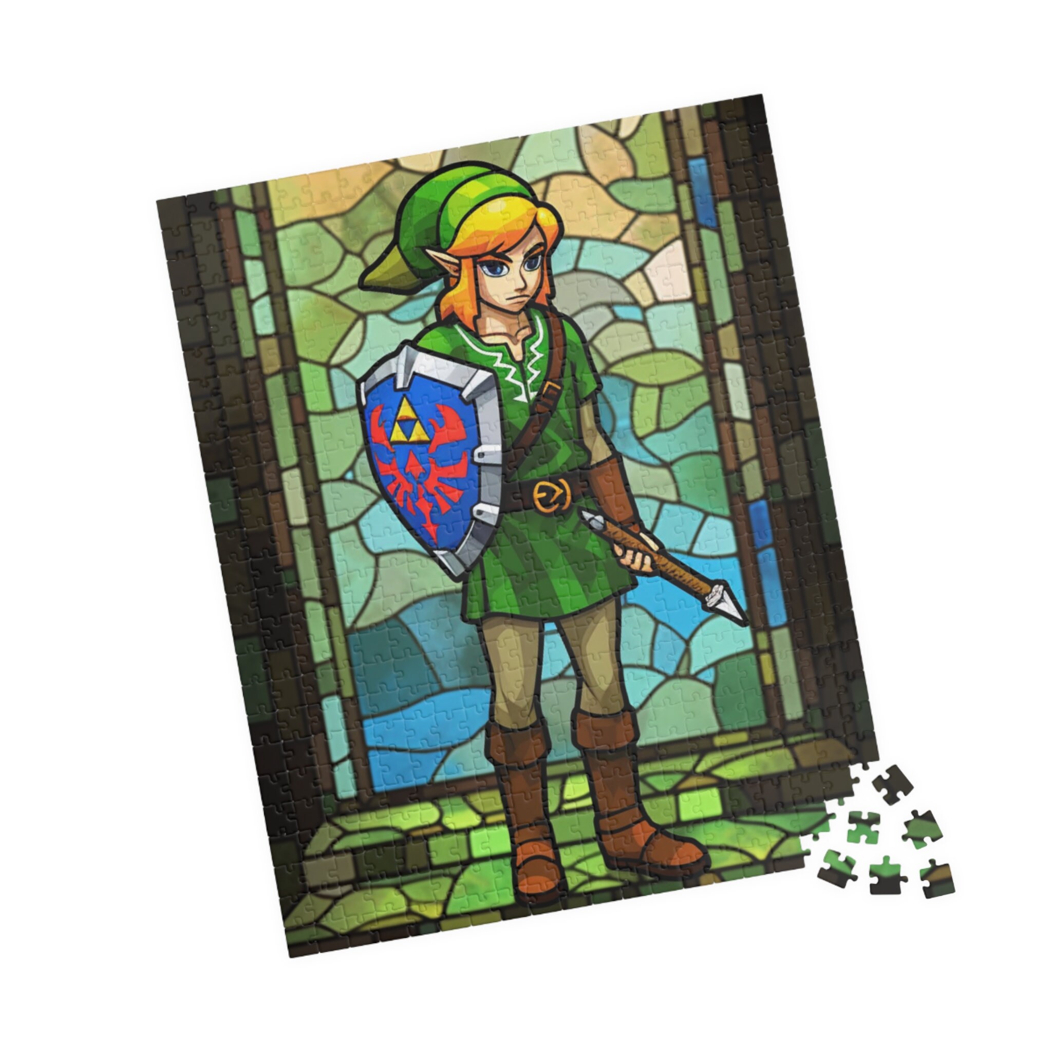 Legend of Zelda Botw Totk Stained Glass Jigsaw Puzzle 120 - Etsy UK