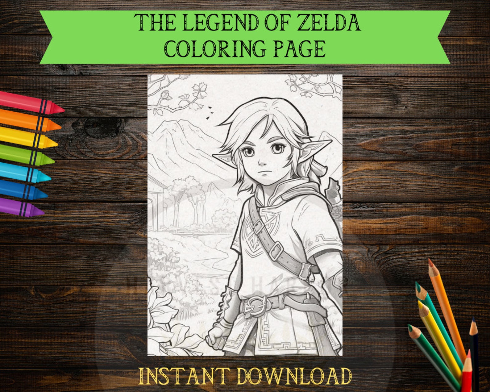 Zelda Coloring Pages, Young Link Color Page, the Legend of Zelda ...