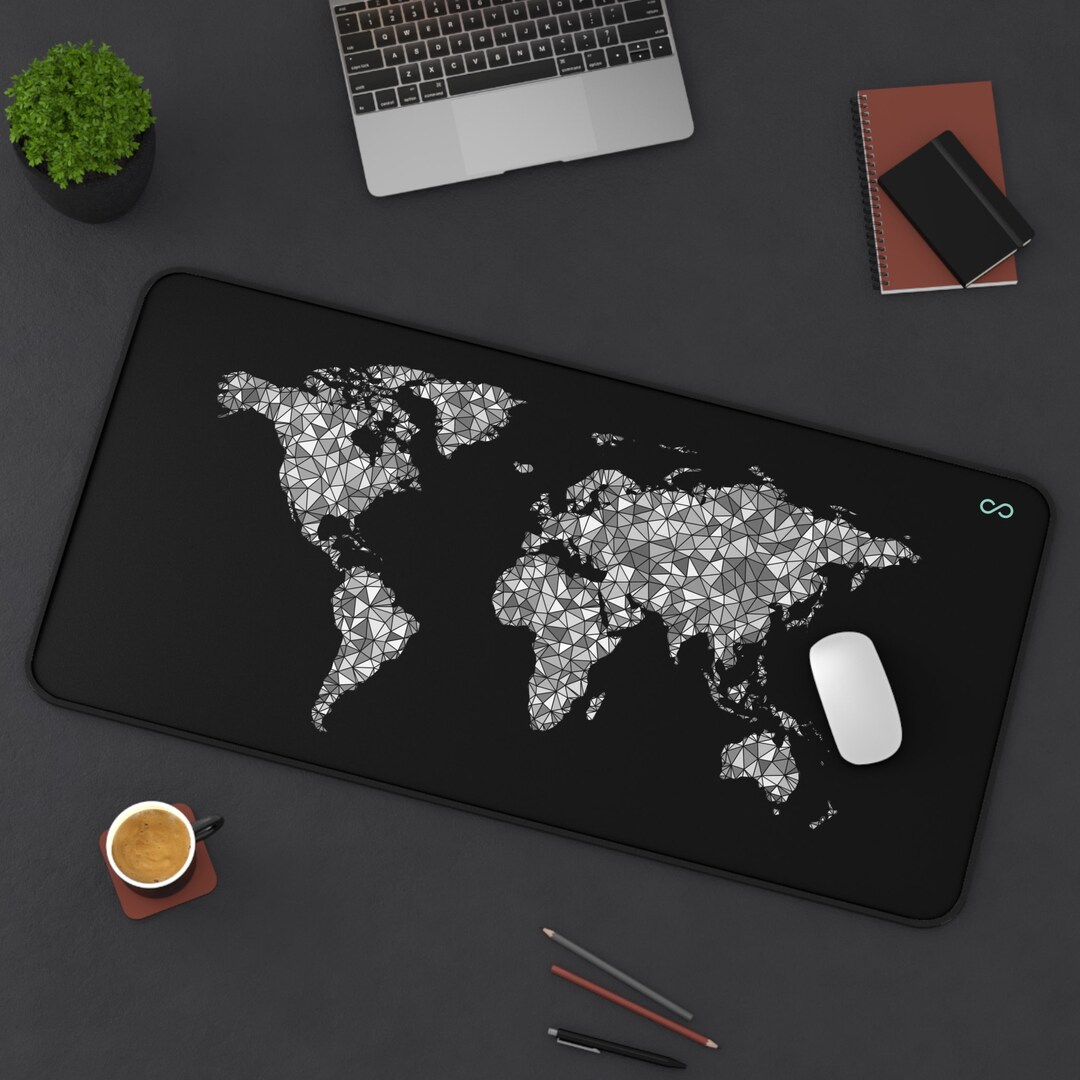 Cool Gamer Mouse Pad of the World Map, Gaming Gear, the World, Custom ...