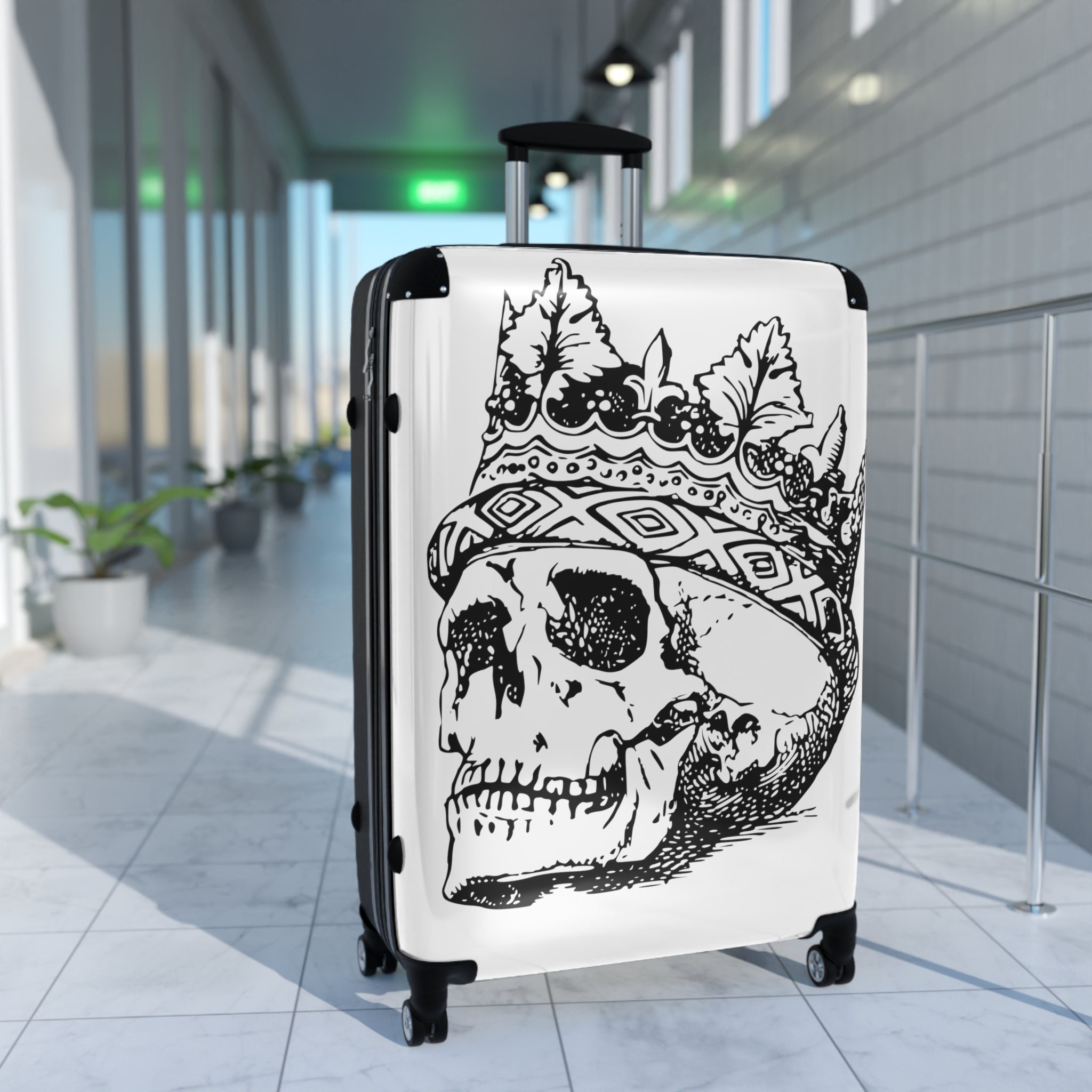 Suitcase With Skull King, Custom Made Suitcase, Travel in Style, Gift ...
