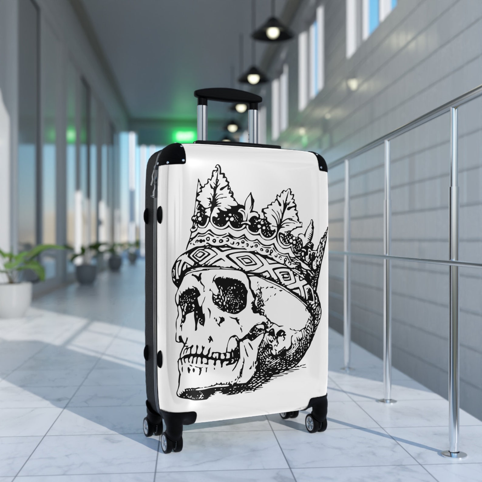 Suitcase With Skull King, Custom Made Suitcase, Travel in Style, Gift ...