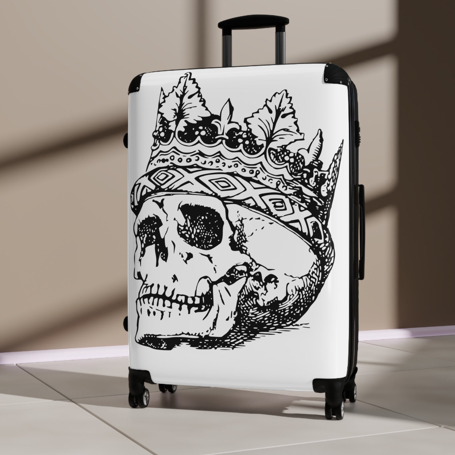 Suitcase With Skull King, Custom Made Suitcase, Travel in Style, Gift ...