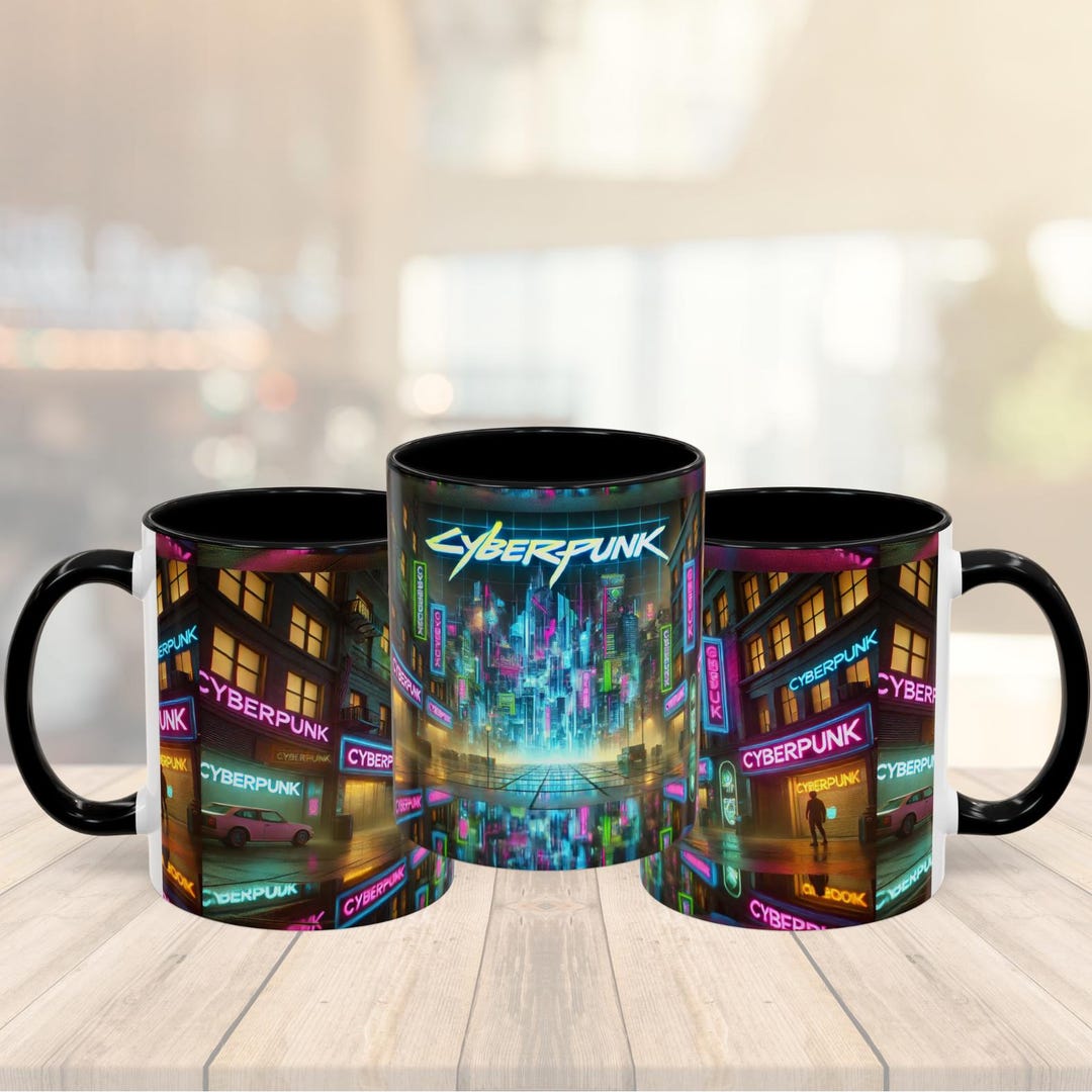 Cyberpunk Mug for Gamer Sci-fi Coffee Cup With Cyberpunk Mug for Him ...