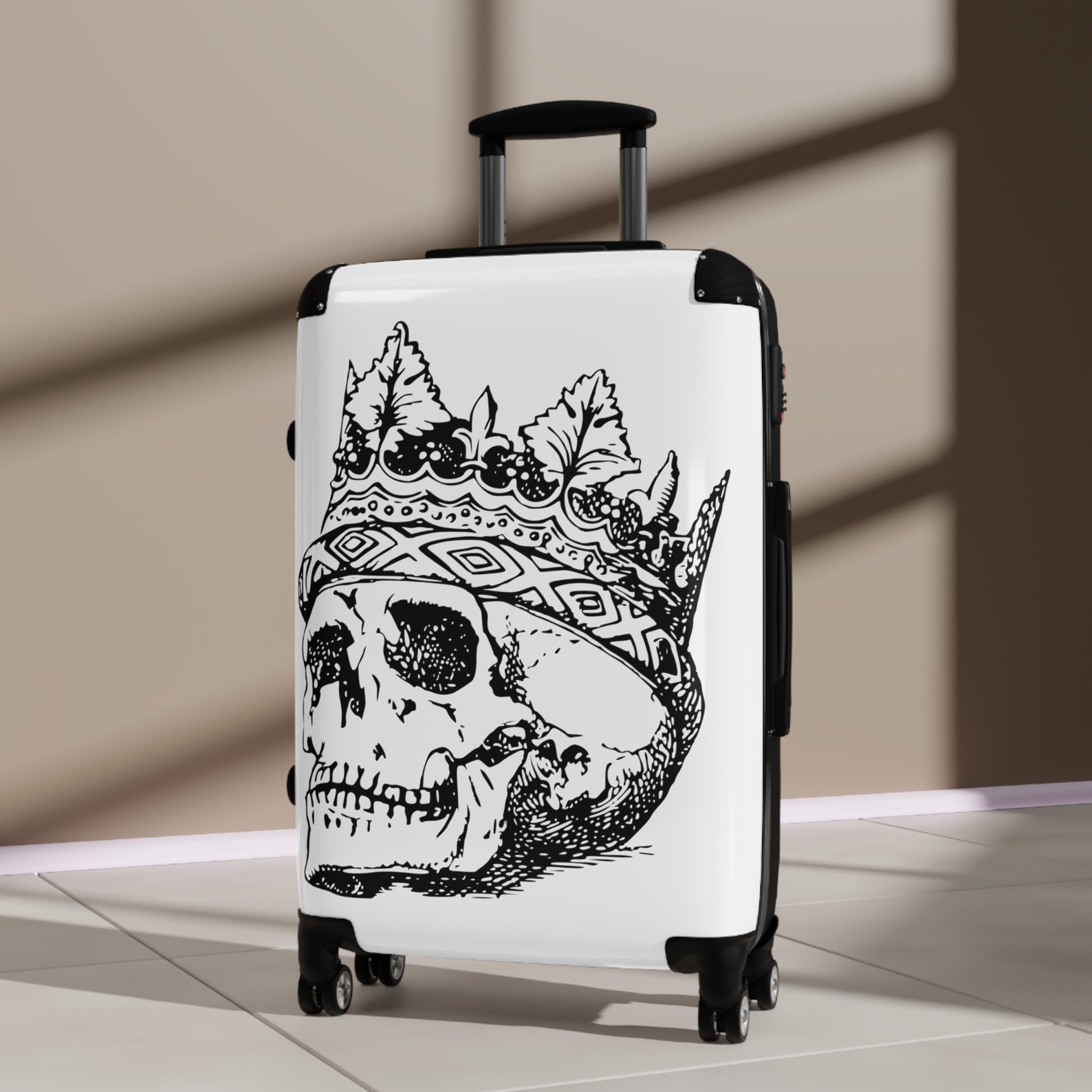 Suitcase With Skull King, Custom Made Suitcase, Travel in Style, Gift ...
