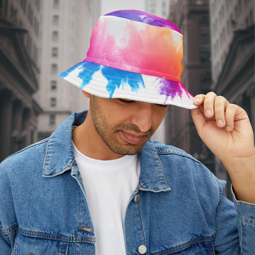 Rainbow Color Splash Bucket Hat, Perfect for Going to a Festival ...