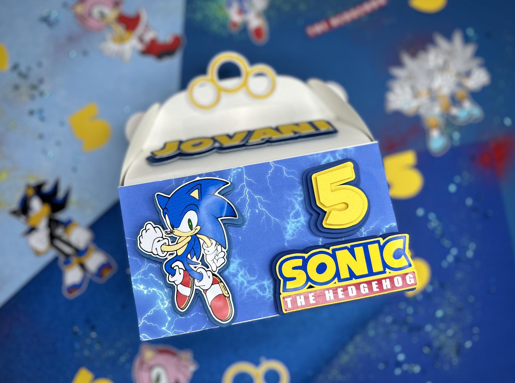 Sonic Favor Boxes – Personalized Gable Treat Boxes – Sonic Party ...
