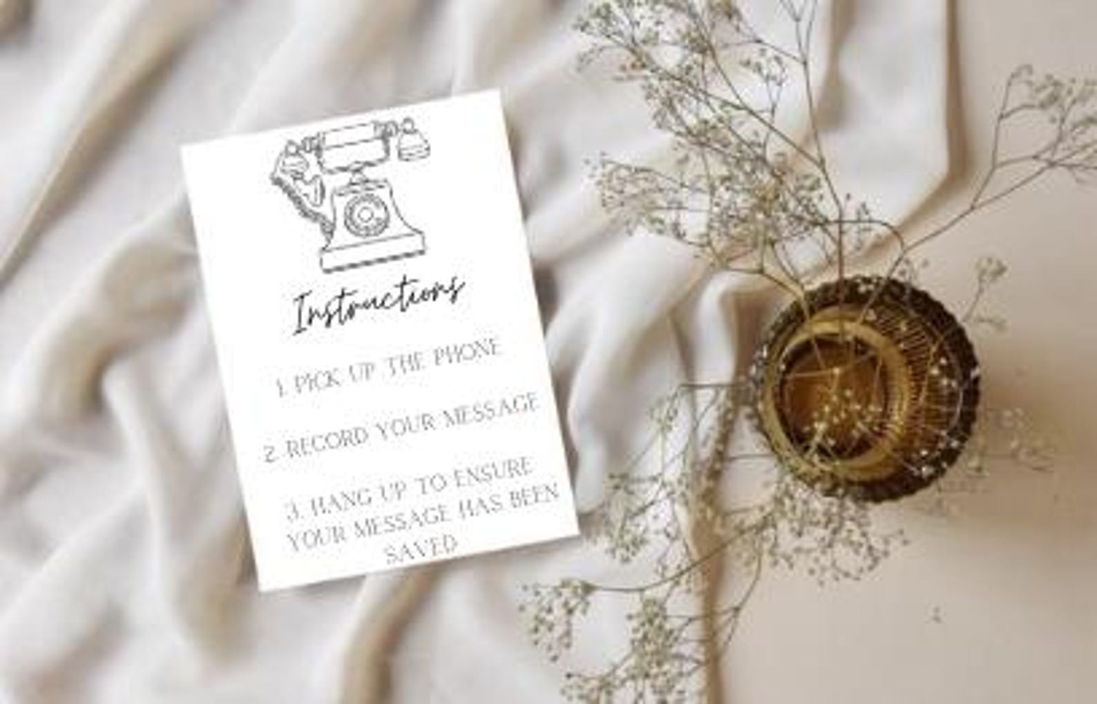 Audio Guestbook Instructions Printable | Digital Download | Wedding ...