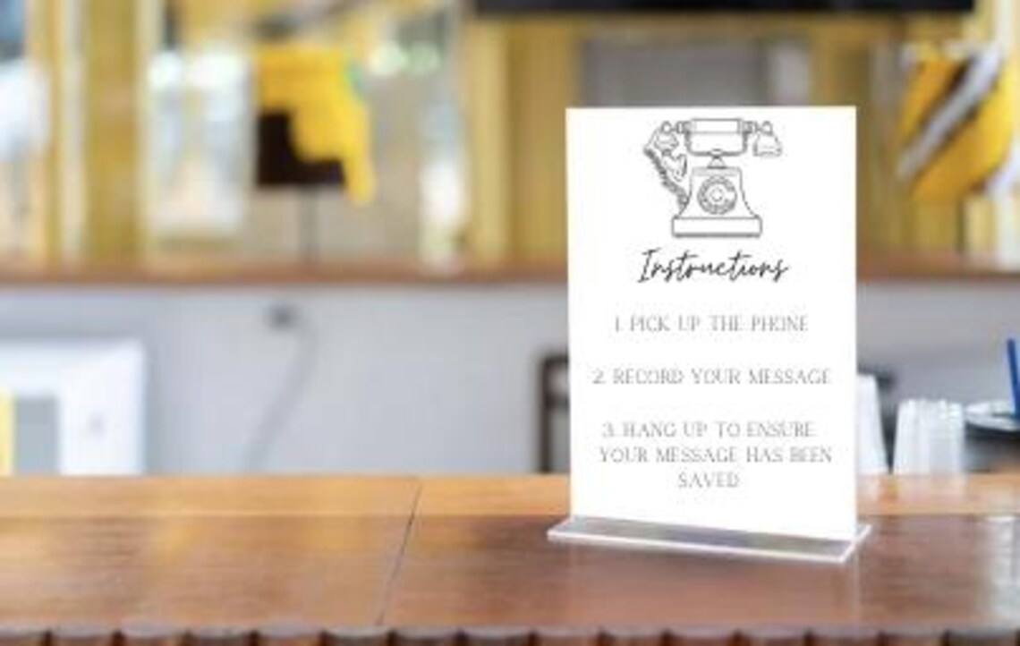 Audio Guestbook Instructions Printable | Digital Download | Wedding ...