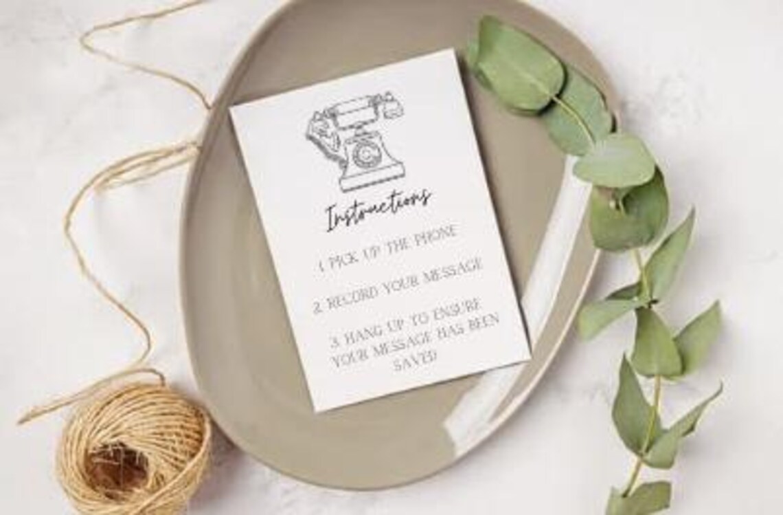 Audio Guestbook Instructions Printable | Digital Download | Wedding ...