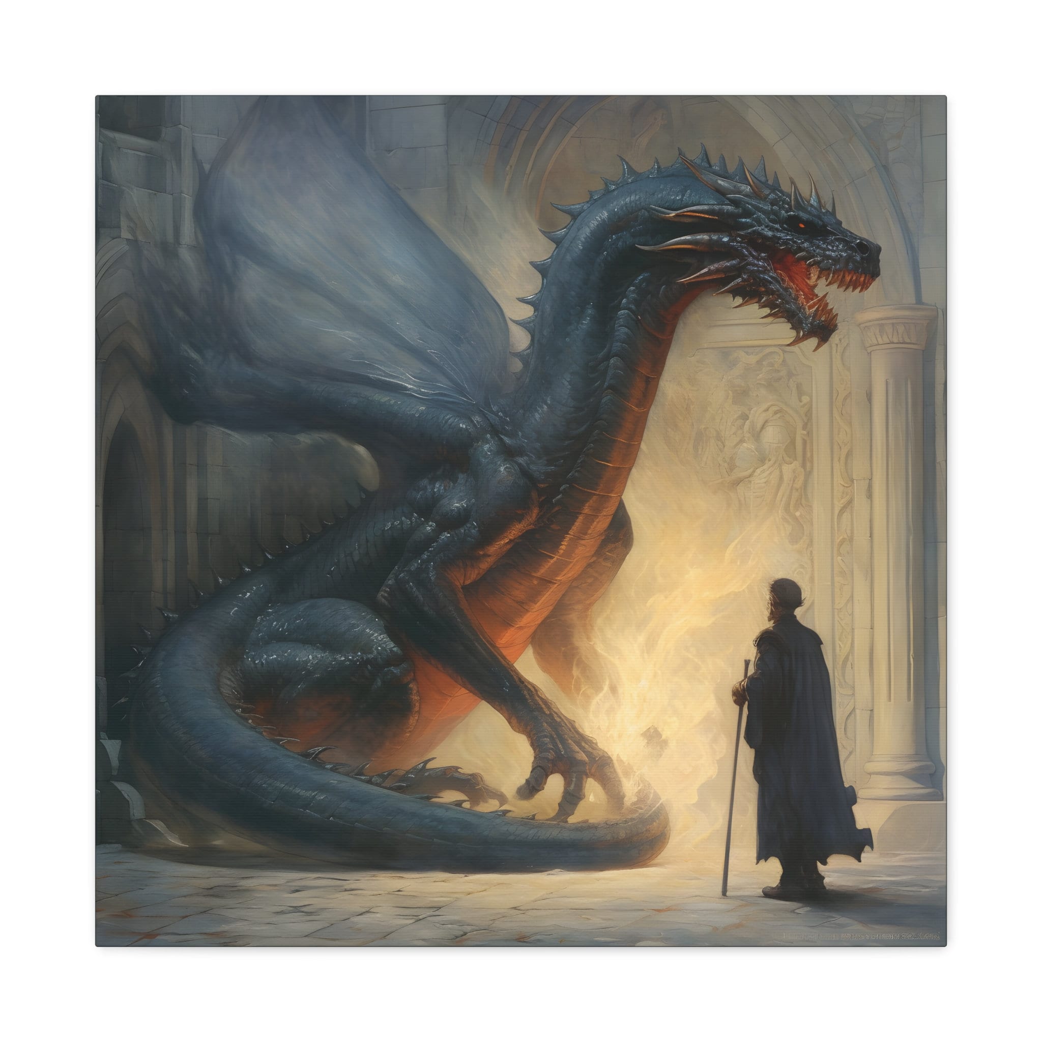 MERLIN and the DRAGON Canvas Gallery Wraps - Etsy
