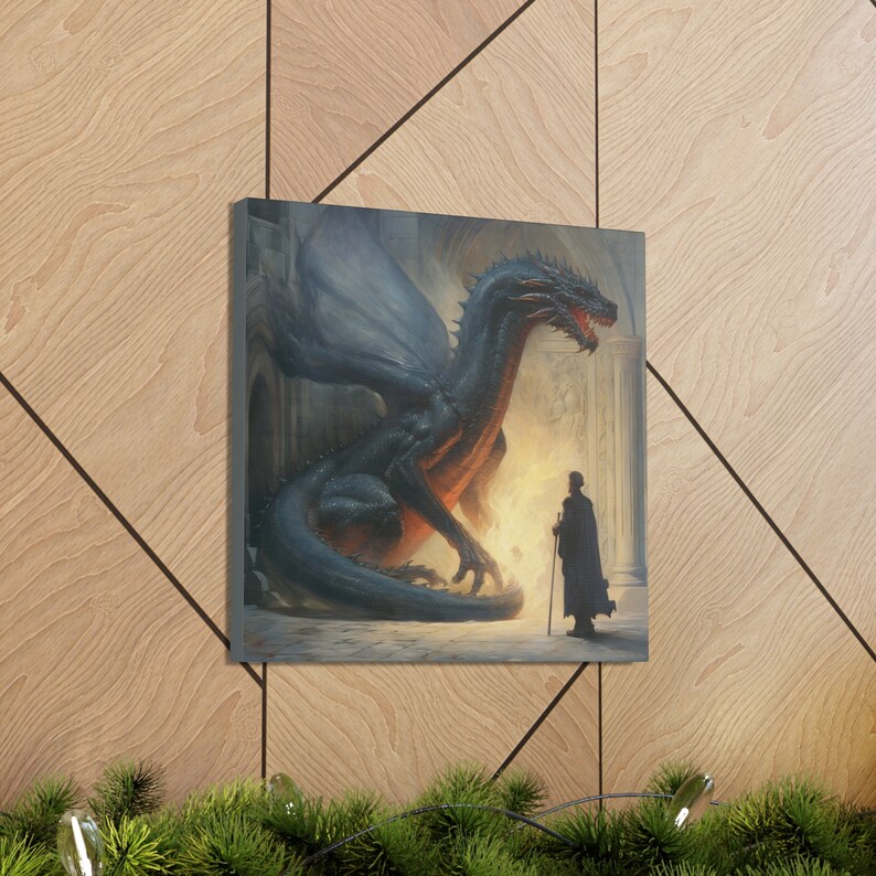 MERLIN and the DRAGON Canvas Gallery Wraps - Etsy