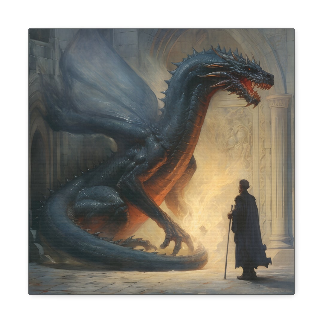 MERLIN and the DRAGON Canvas Gallery Wraps - Etsy