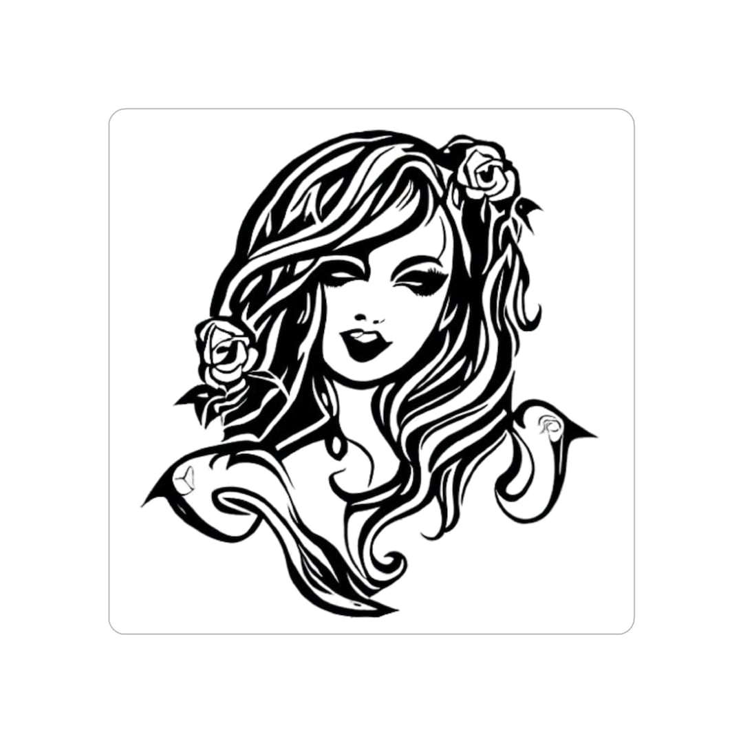 Lovely Lady Tattoo Art Transparent Outdoor Stickers, Die-cut, 1pcs - Etsy