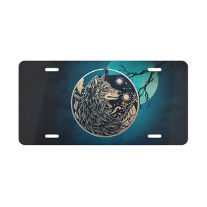 WOLF MOON Wolf Sigle Vanity Plate - Etsy