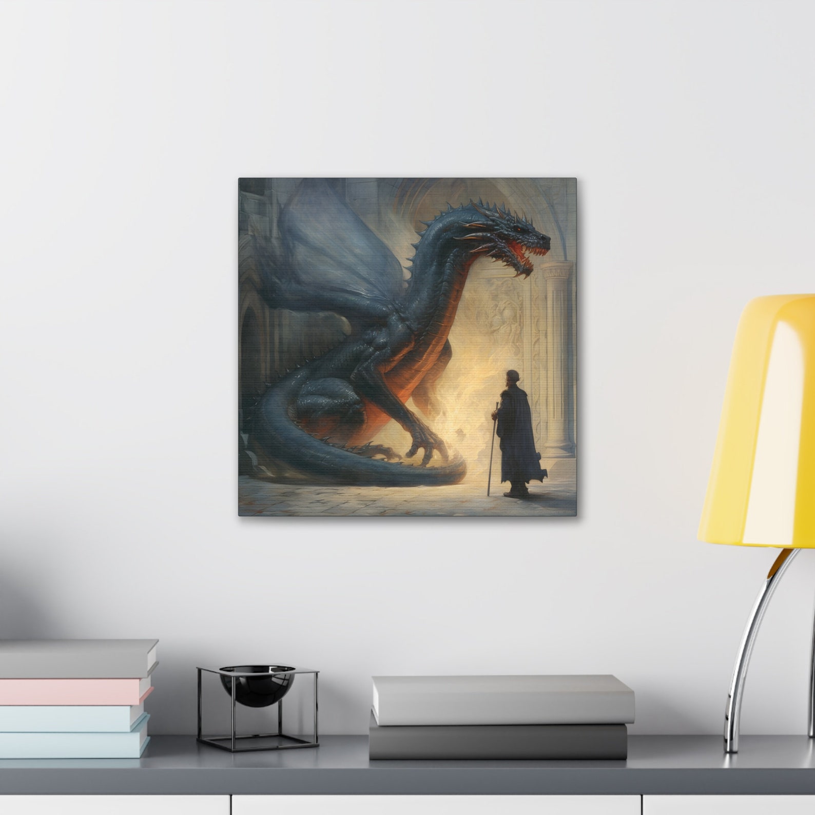 MERLIN and the DRAGON Canvas Gallery Wraps - Etsy