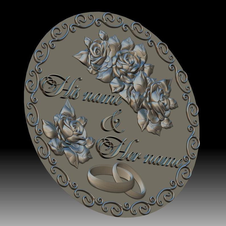 3D Model Stl and Grayscale for Laser and CNC Milling Machines Wedding ...