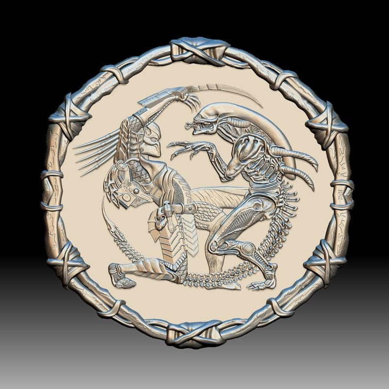 3D Model Stl and Grayscale for Laser and CNC Milling Machines - Aliens ...