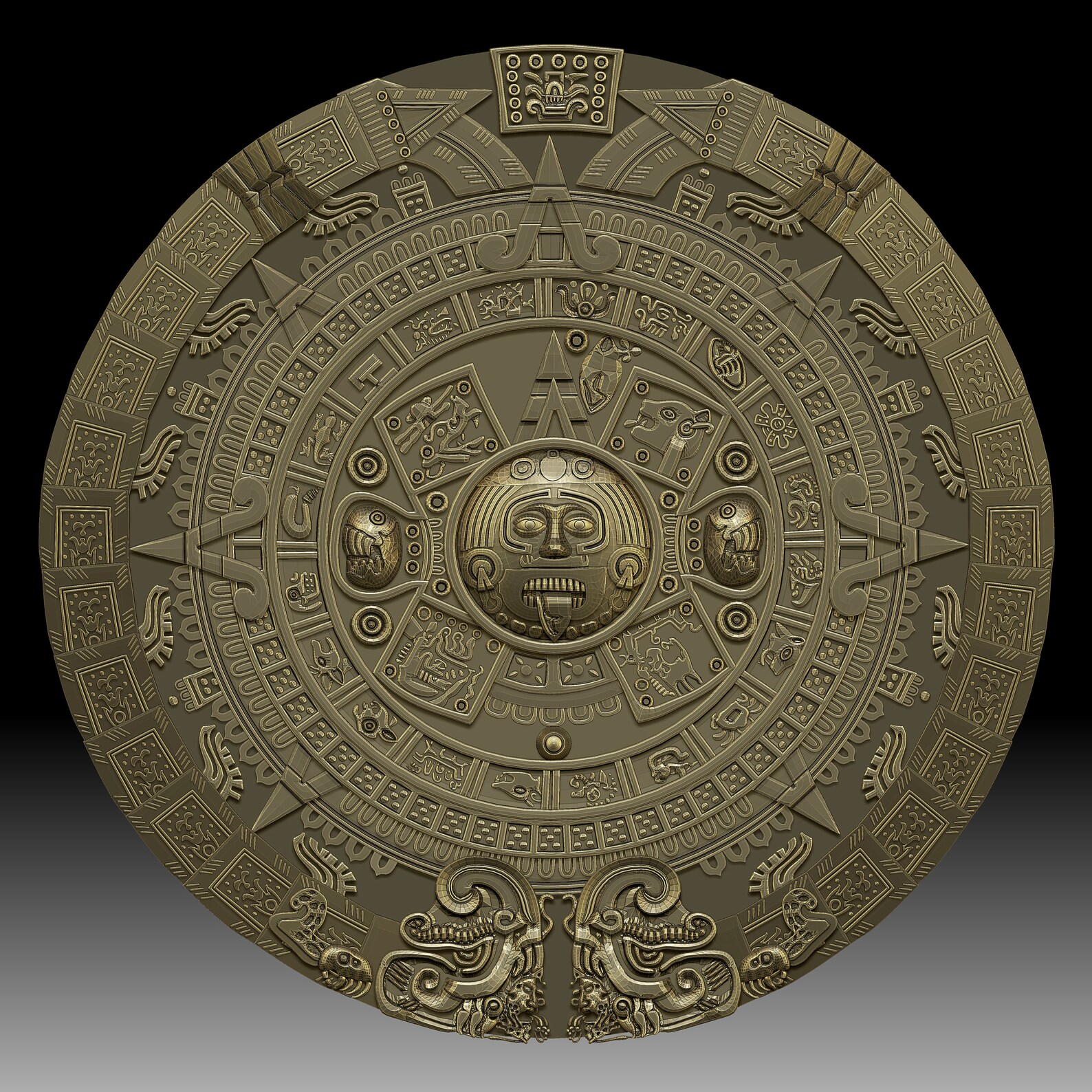 3D Model Stl and Grayscale for Laser and CNC Milling Machines - Mayan ...