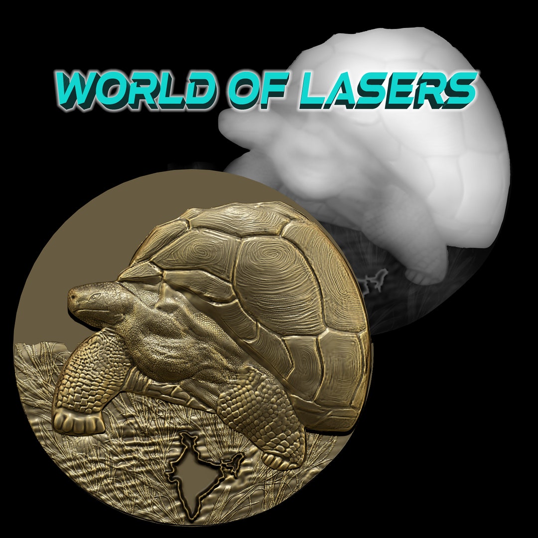 3D Model Stl and Grayscale for Laser and CNC Milling Machines - Turtle ...