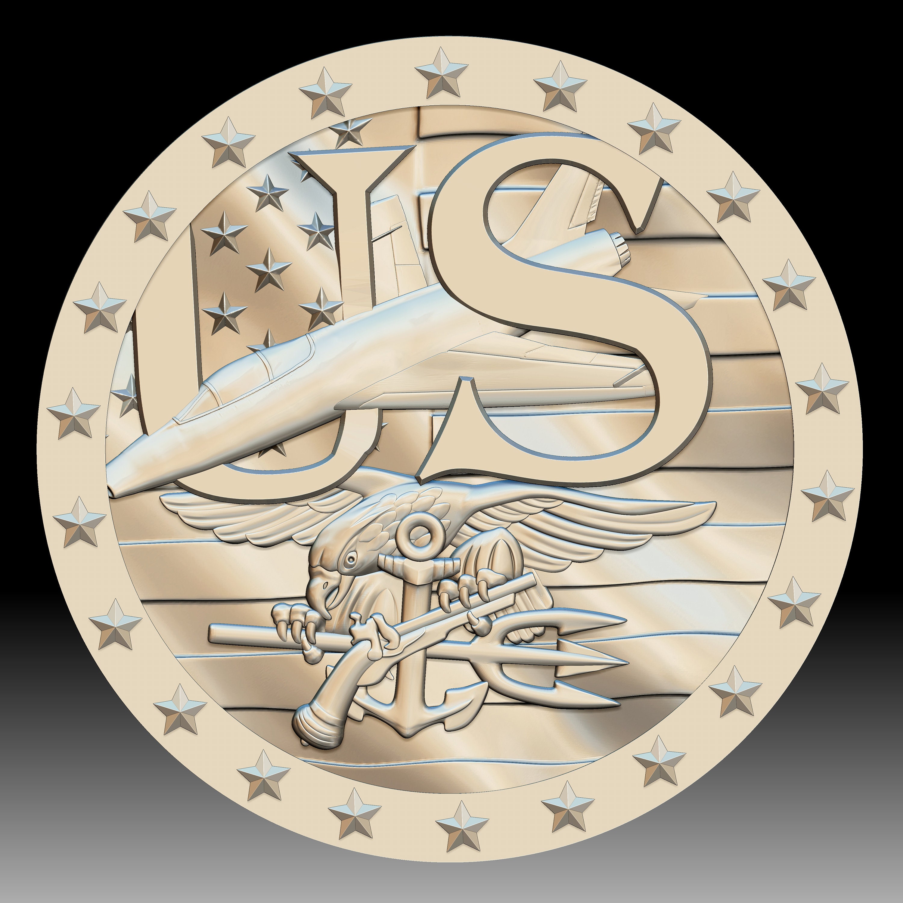 3D Model Stl and Grayscale for Laser and CNC Milling Machines - Air ...