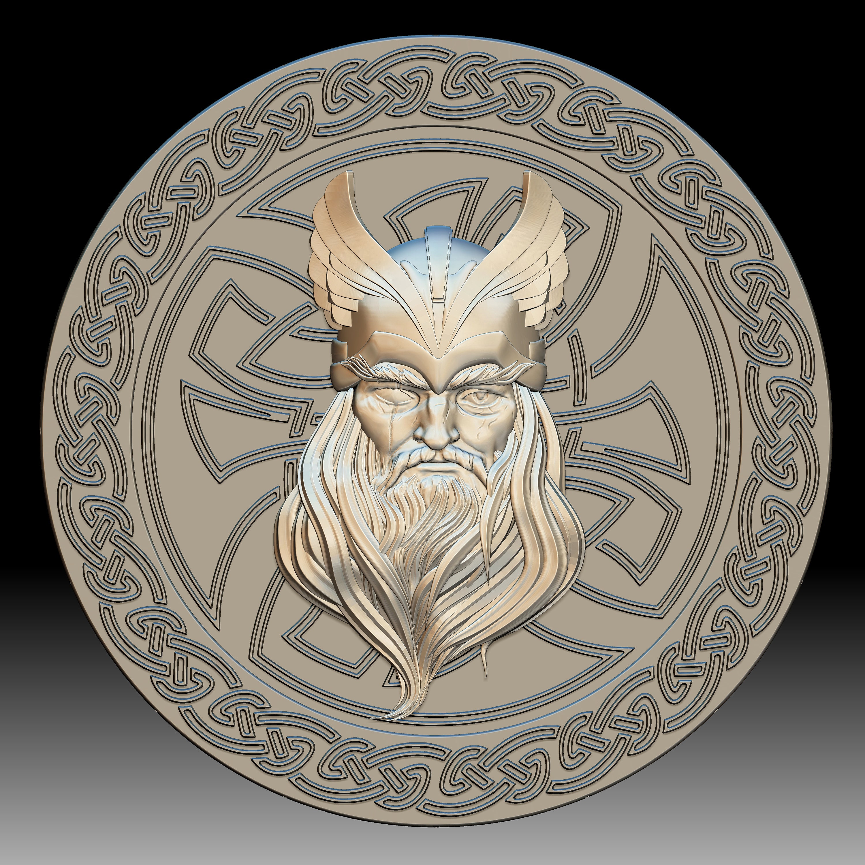 3D Model Stl and Grayscale for Laser and CNC Milling Machines Odin V1 ...