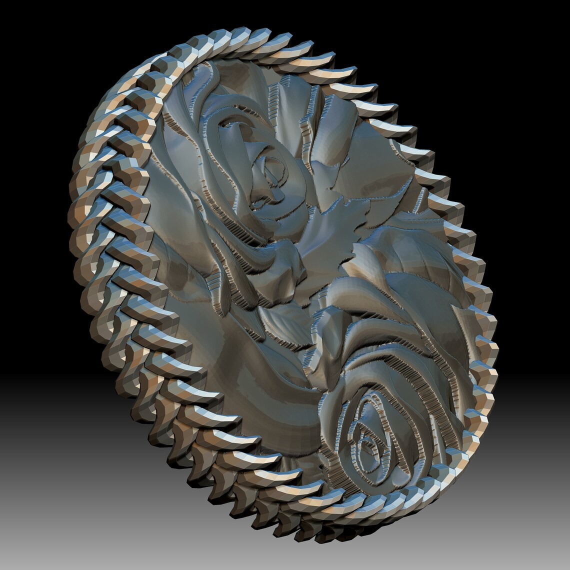 3D Model Stl and Grayscale for Laser and CNC Milling Machines - Rose V1 ...