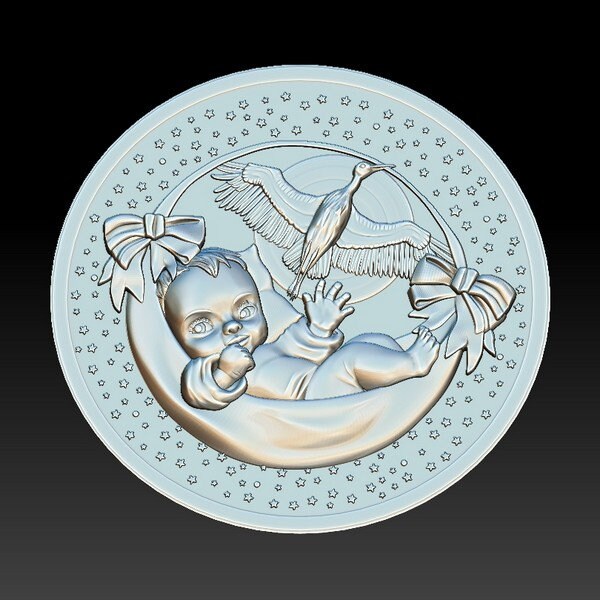 3D Model Stl and Grayscale for Laser and CNC Milling Machines - Baby - Etsy