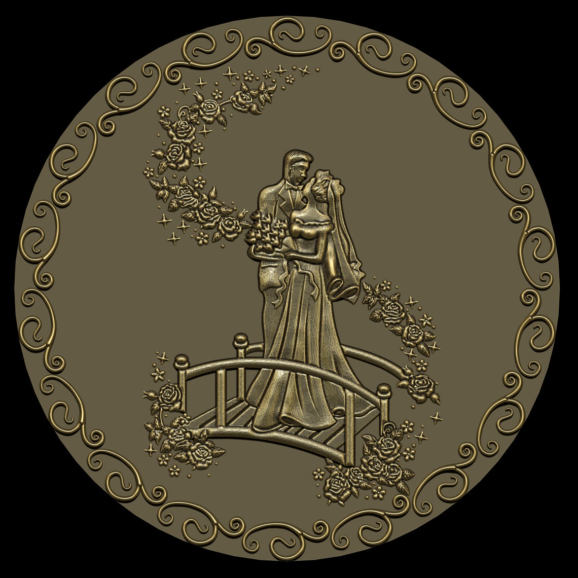 3D Model Stl and Grayscale for Laser and CNC Milling Machines - Wedding ...