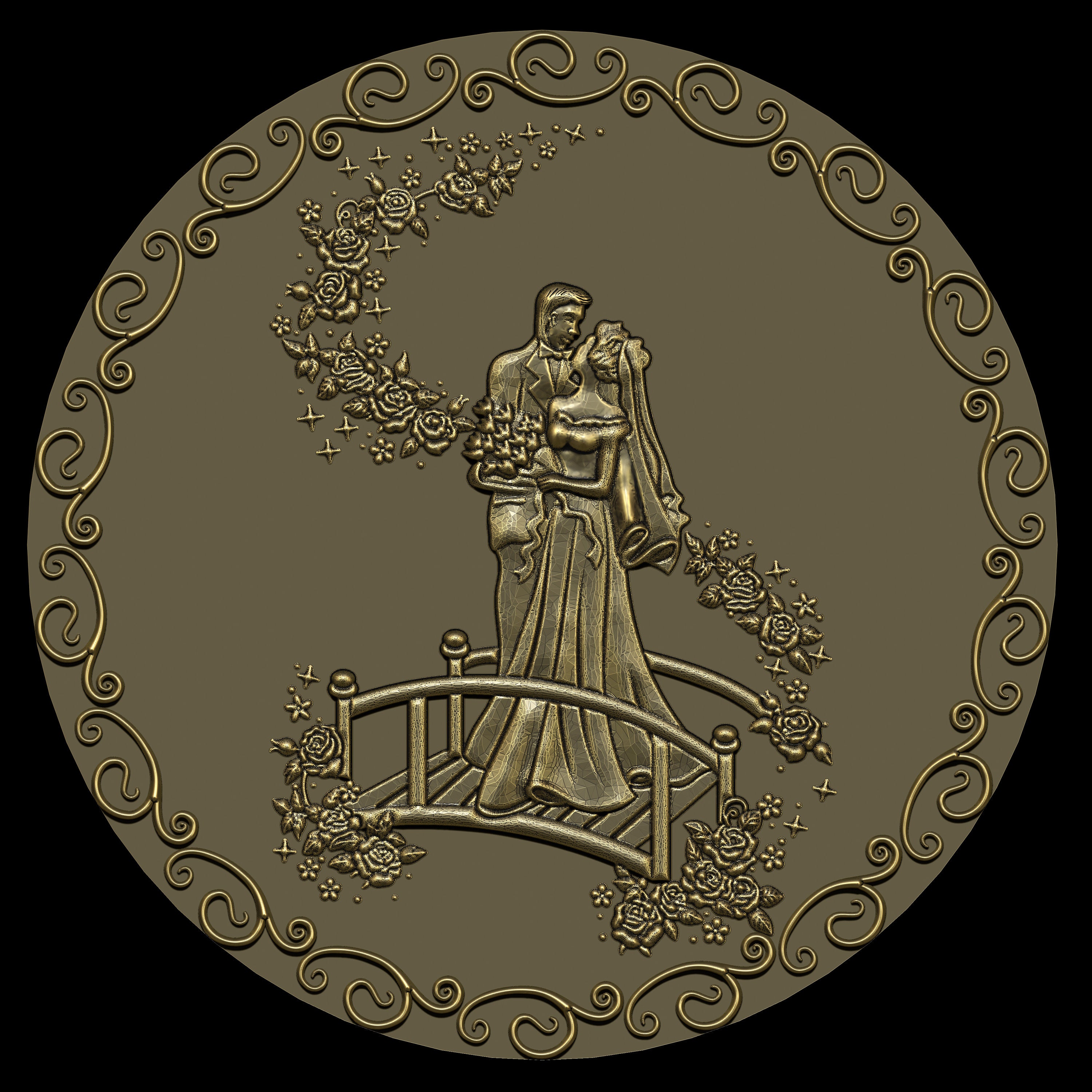 3D Model Stl and Grayscale for Laser and CNC Milling Machines - Wedding ...